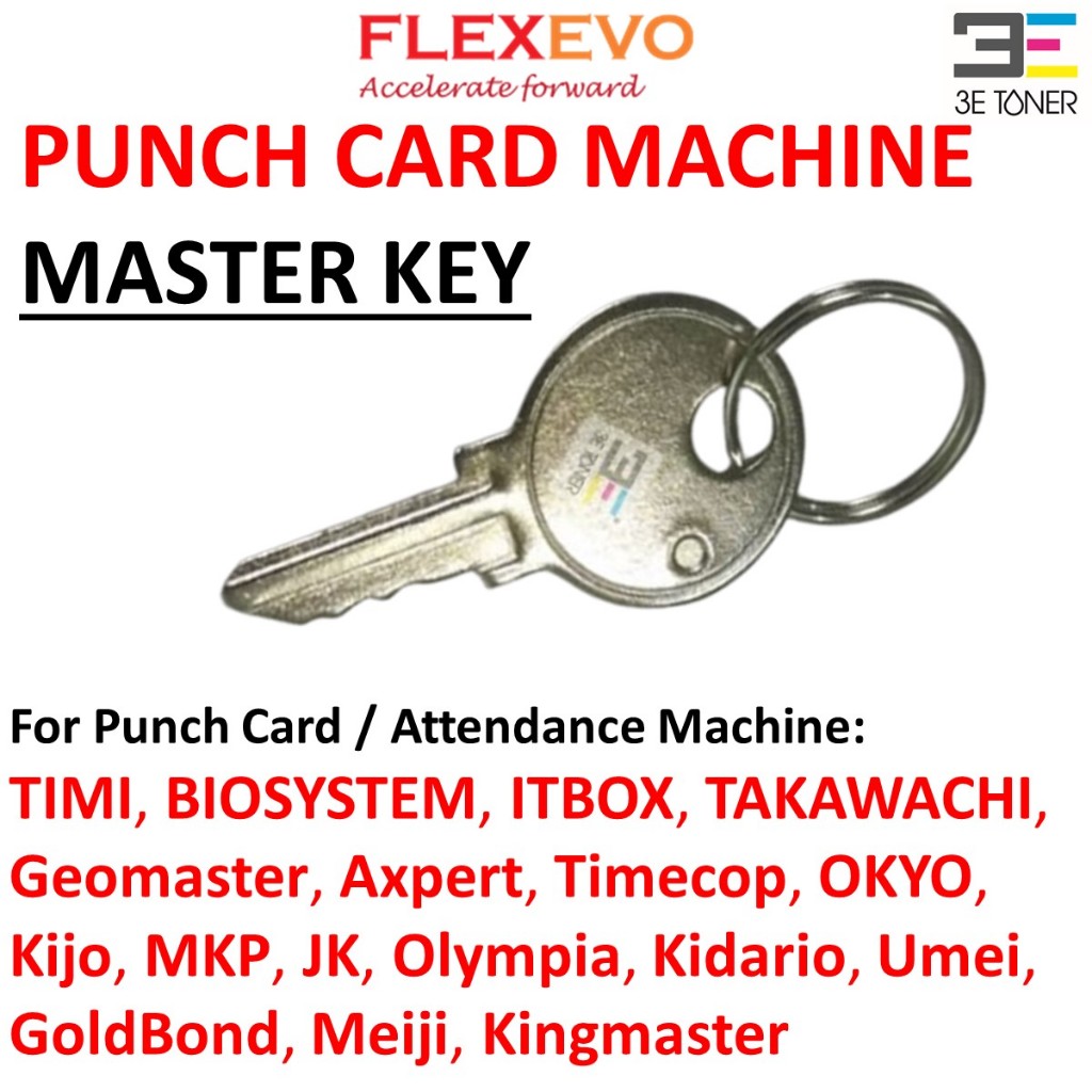 Punch Card Machine Universal Master Key Kunci for Geomaster Aibao MOA ...