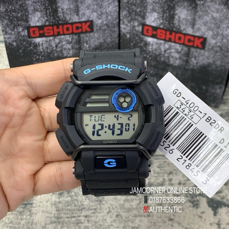 100% ORIGINAL CASIO G-SHOCK GD-400-1B2 DIGITAL WATCH | Shopee Malaysia