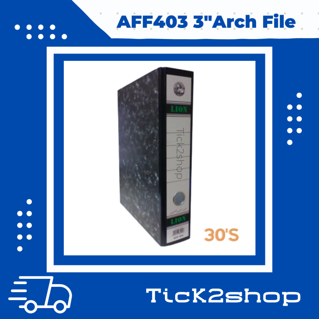 Lion AFF 403 3" F4 Lever Arch File (30's/box) | Shopee Malaysia