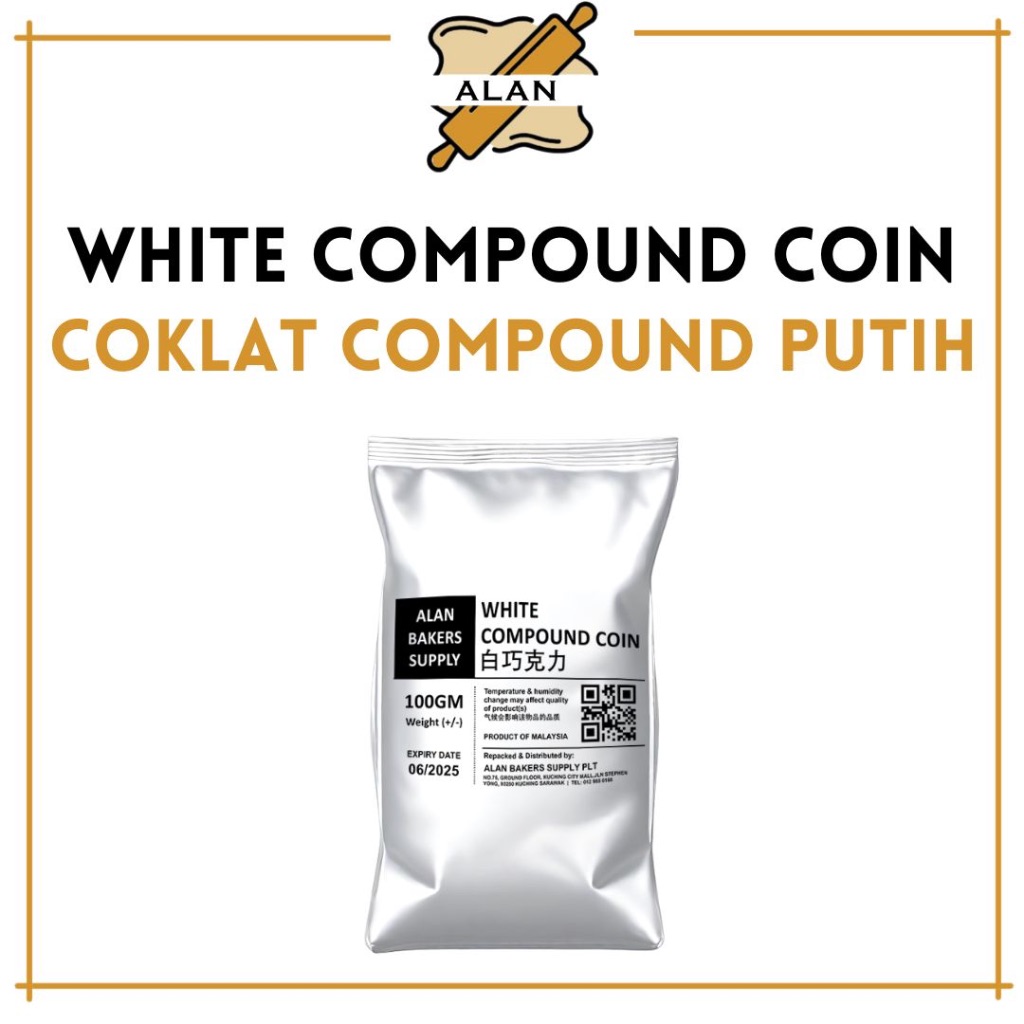 COKLAT PUTIH COMPOUND | WHITE COMPOUND CHOCOLATE COIN | 白巧克力 | Shopee ...