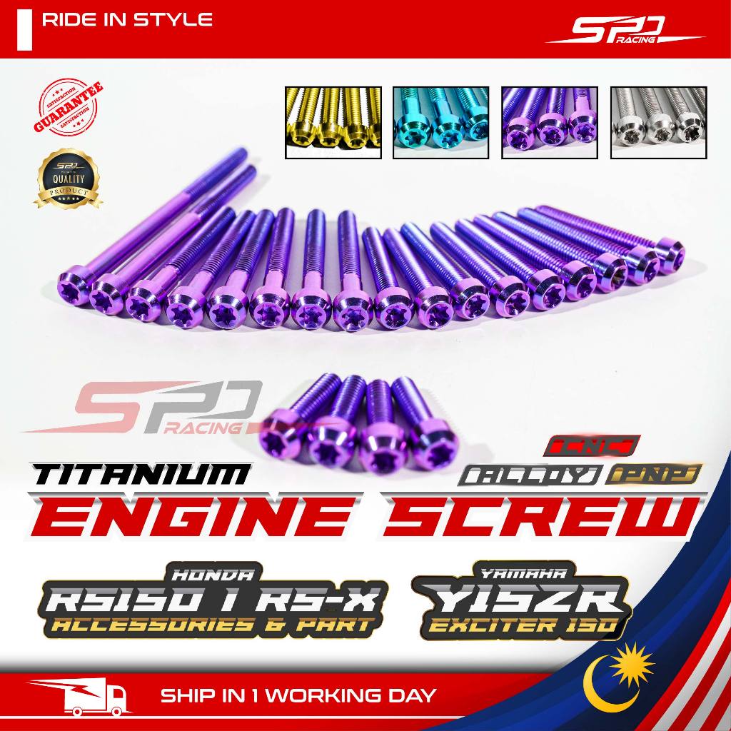 Engine Screw Titanium I Green I Purple I Gold I Silver for HONDA RS150 ...