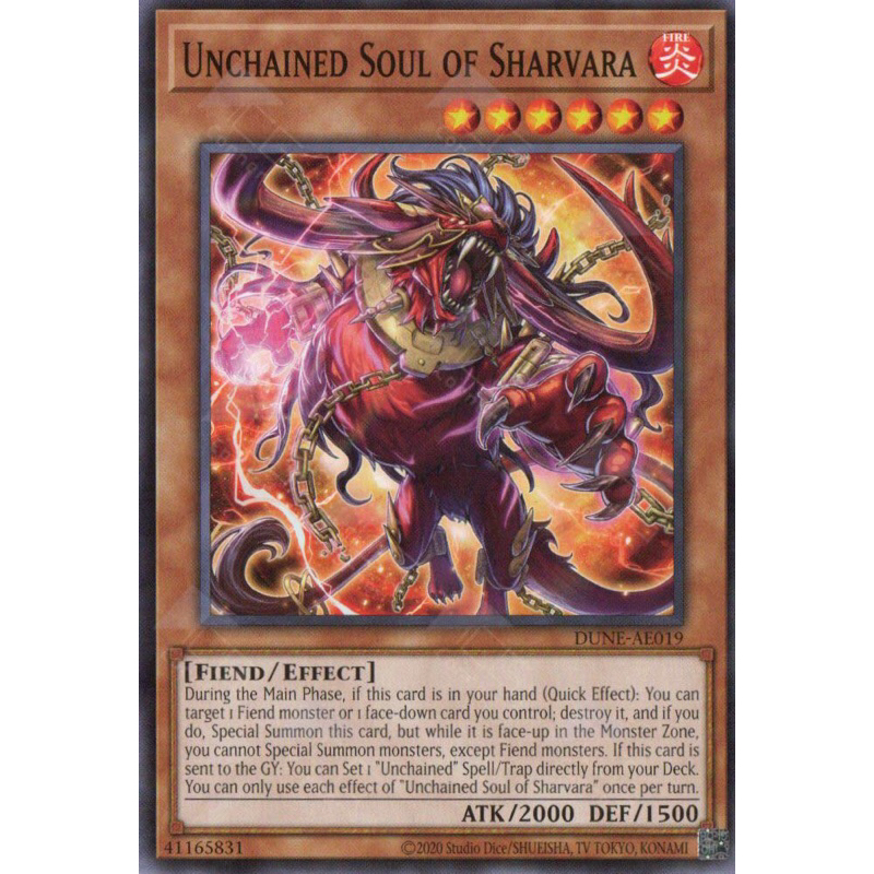 Yugioh DUNE-AE019 Unchained Soul of Sharvara (N) | Shopee Malaysia