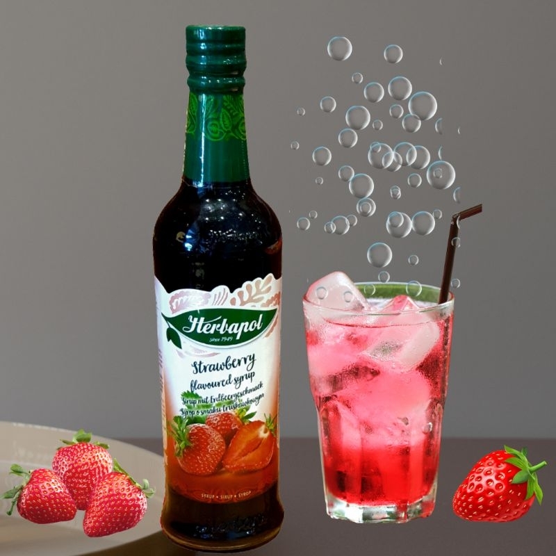 Strawberry Fruit Syrup 420 ml Pasteurize, no Preservatives Added ...