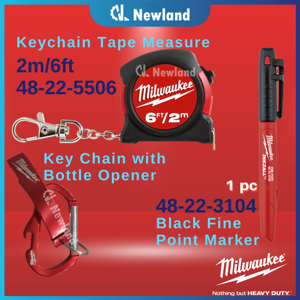 Milwaukee Keychain Tape Measure / Milwaukee Measuring Tape / 48-22-5506 ...