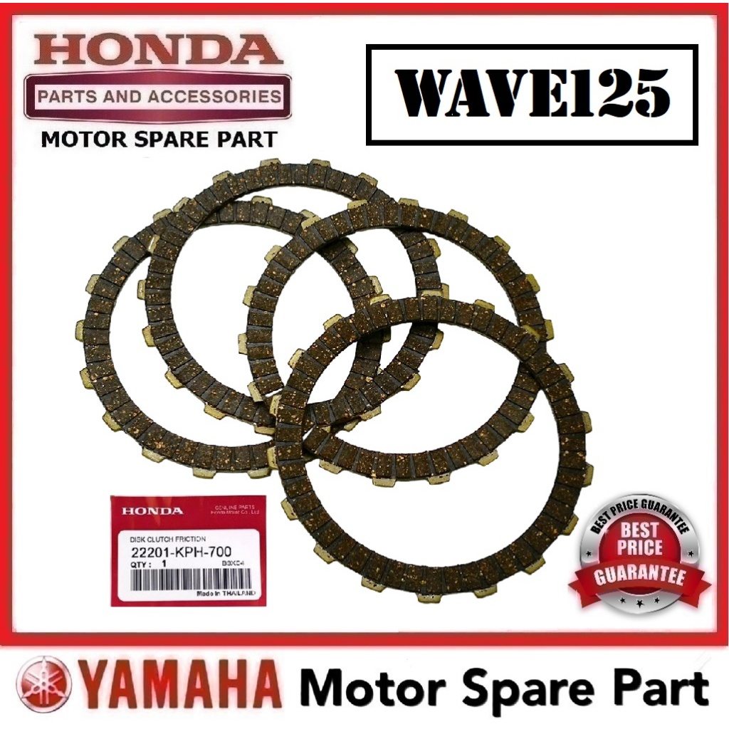 HONDA WAVE125 CLUTCH PLATE SET 0 ORIGINAL KULIT CLUTCH KLAS WAVE-125 ...