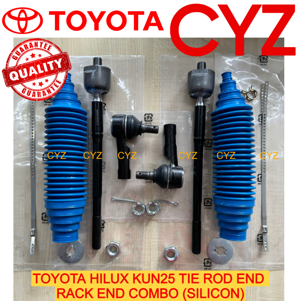 Combo Set Toyota Hilux KUN25 Tie Rod End / Rack End / Steering Boot ...