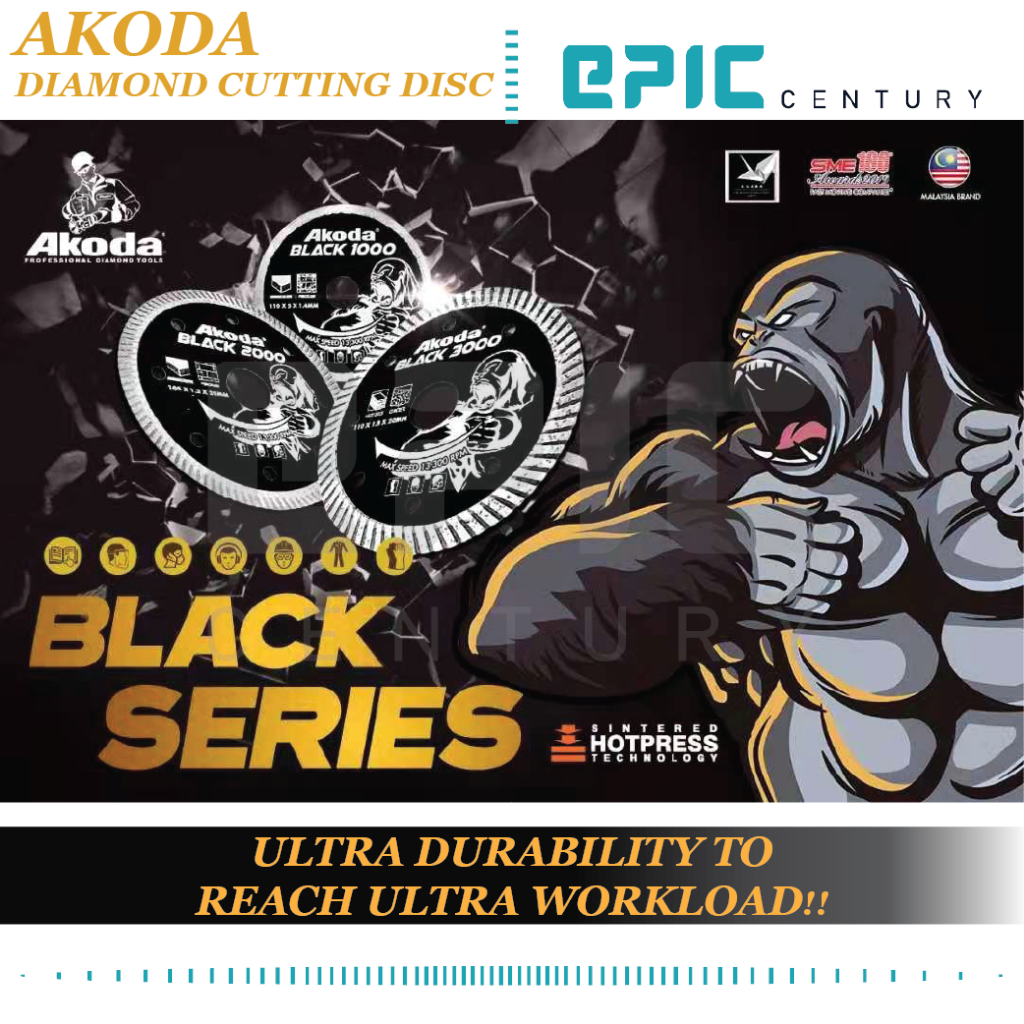 Akoda 4" Diamond Blade /Disc (Dry / Wet) Black Series / King Kong ...