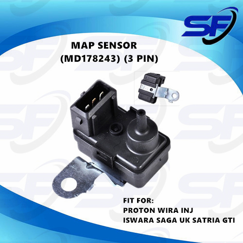 PROTON WIRA INJ ISWARA SAGA UK SATRIA GTI MAP SENSOR MD178243 (3 PIN ...