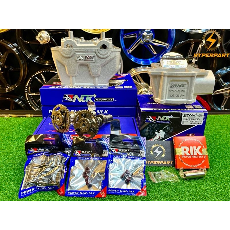 NLK PERFORMANCE TOP COMBO SET SPEC 65 RS150 RSX150 SUPERHEAD V5 CAMSHAFT N3+ BLOCK V2 65MM SUPER ...