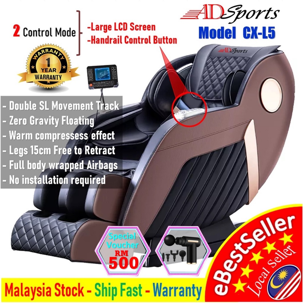 ADSports Zero Gravity Automatic Full Body Heating Shiatsu Luxury ...