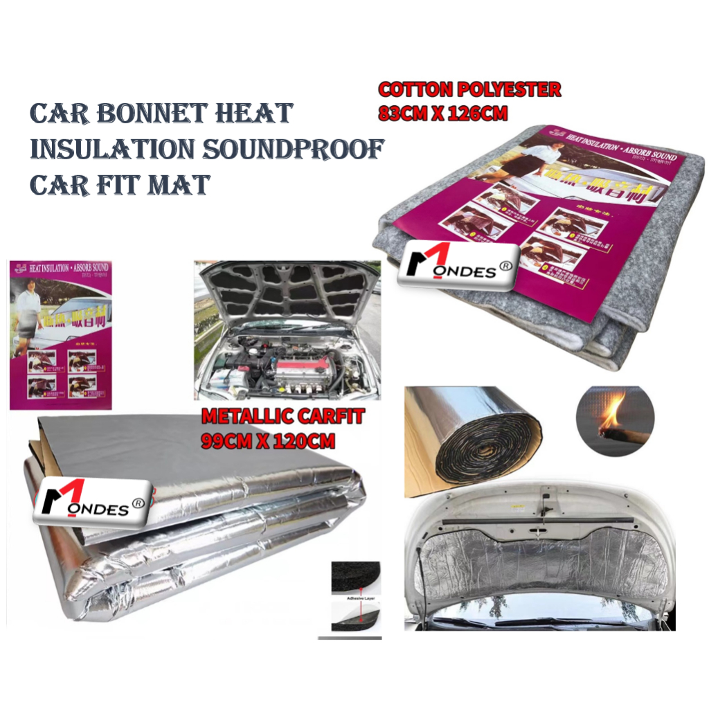 Universal Carfit Car Bonnet Trunk Boot Sound Proofing Insulation mat ...