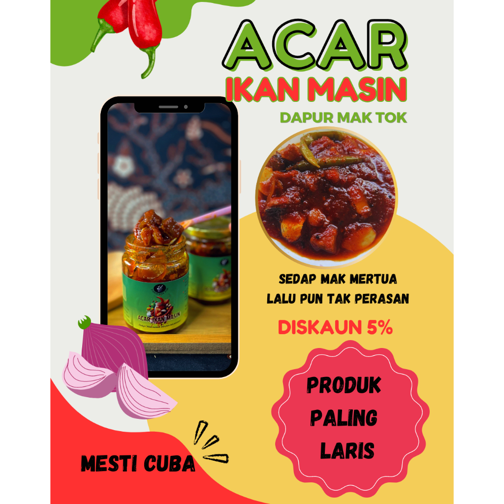 ACAR IKAN MASIN MAK TOK (READY TO EAT) | Shopee Malaysia