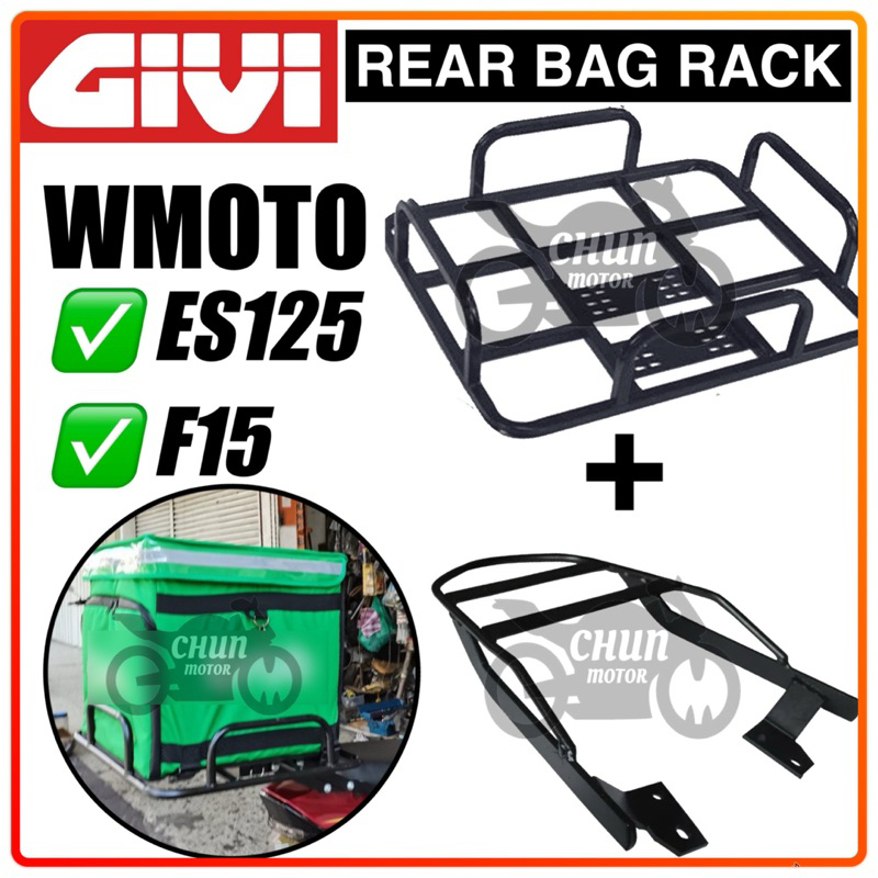 Givi Monorack + Food / Bag Delivery Frame Rack Box Motorcycle for WMOTO ...