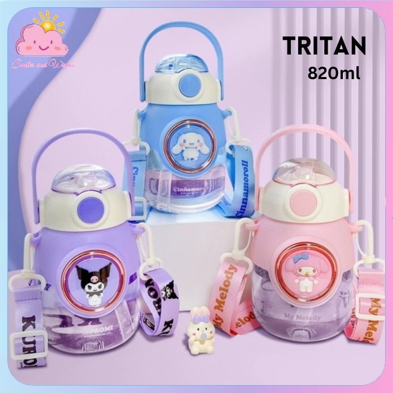 TRITAN Water Bottle 820ml BPA free Sanrio Characters Thermos Water Tumbler Kuromi | Shopee Malaysia