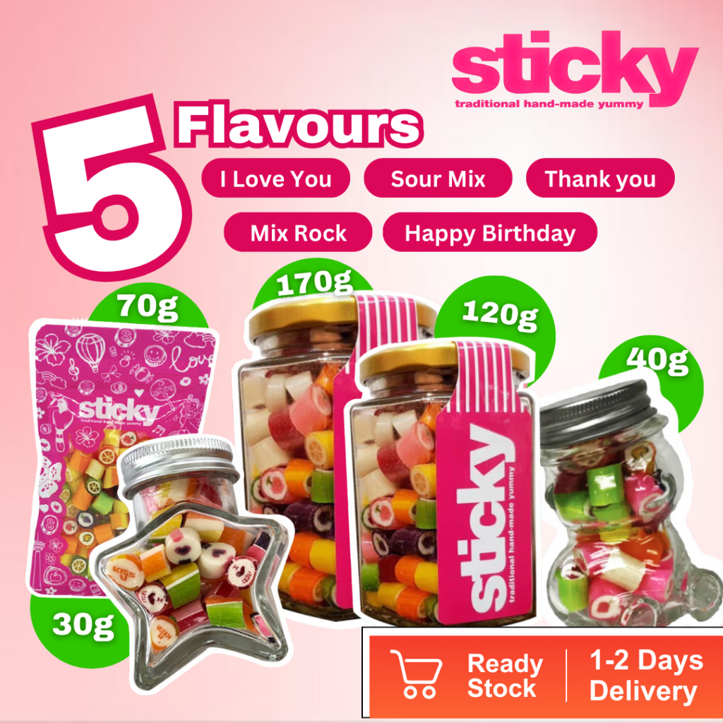 [Ready Stock] Original STICKY CANDY 70G Pack Gula-Gula HALAL Thank You ...