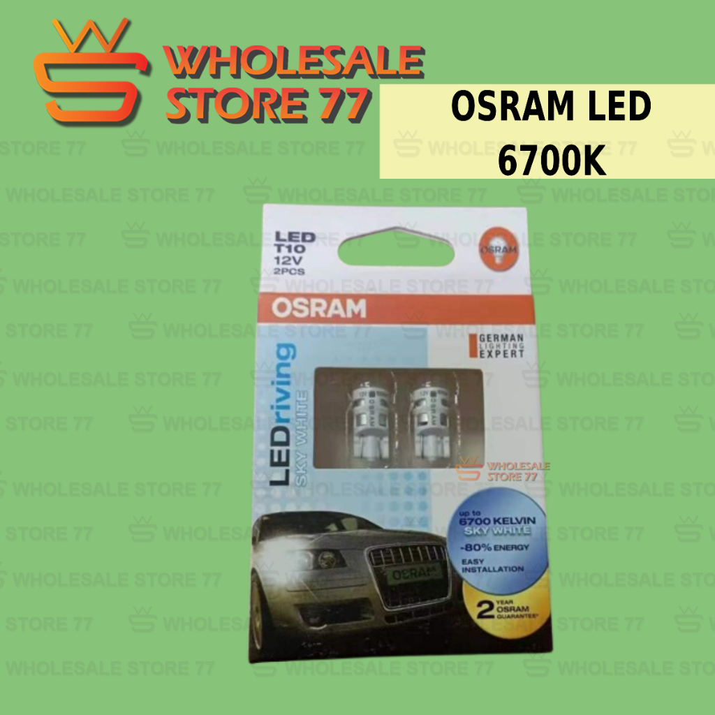 ORIGINAL & WARRANTY | Osram T10 W5W Cool White LED 4090 6700K 12V 1SET ...