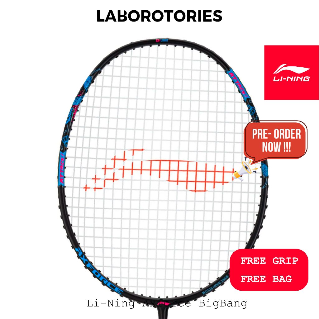 [LABOROTORIES] Li-Ning Axforce BigBang 7U Badminton Racket (Free bag ...