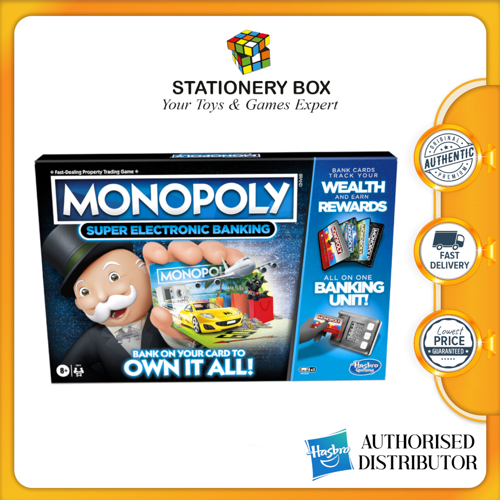 ORIGINAL - Hasbro Monopoly Super Electronic Banking Board Game Tap ...