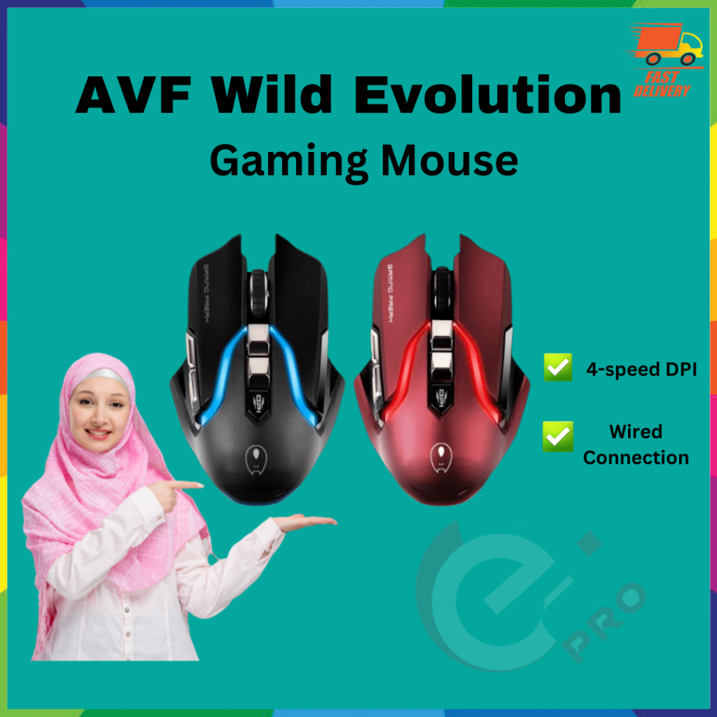 USED AVF Gaming Freak Wild Evolution Survivor Task Optical Gaming Mouse ...