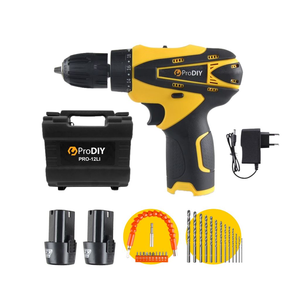 PRODIY PRO-11Li PRO-12Li 12V Cordless Drill Battery Screwdriver Mesin ...