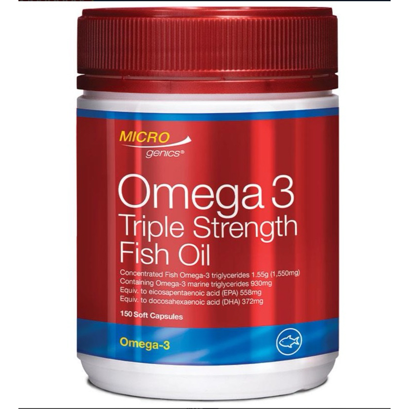 [100% AUTHENTIC ] Microgenics Omega 3 Triple Strength Fish Oil 150 ...