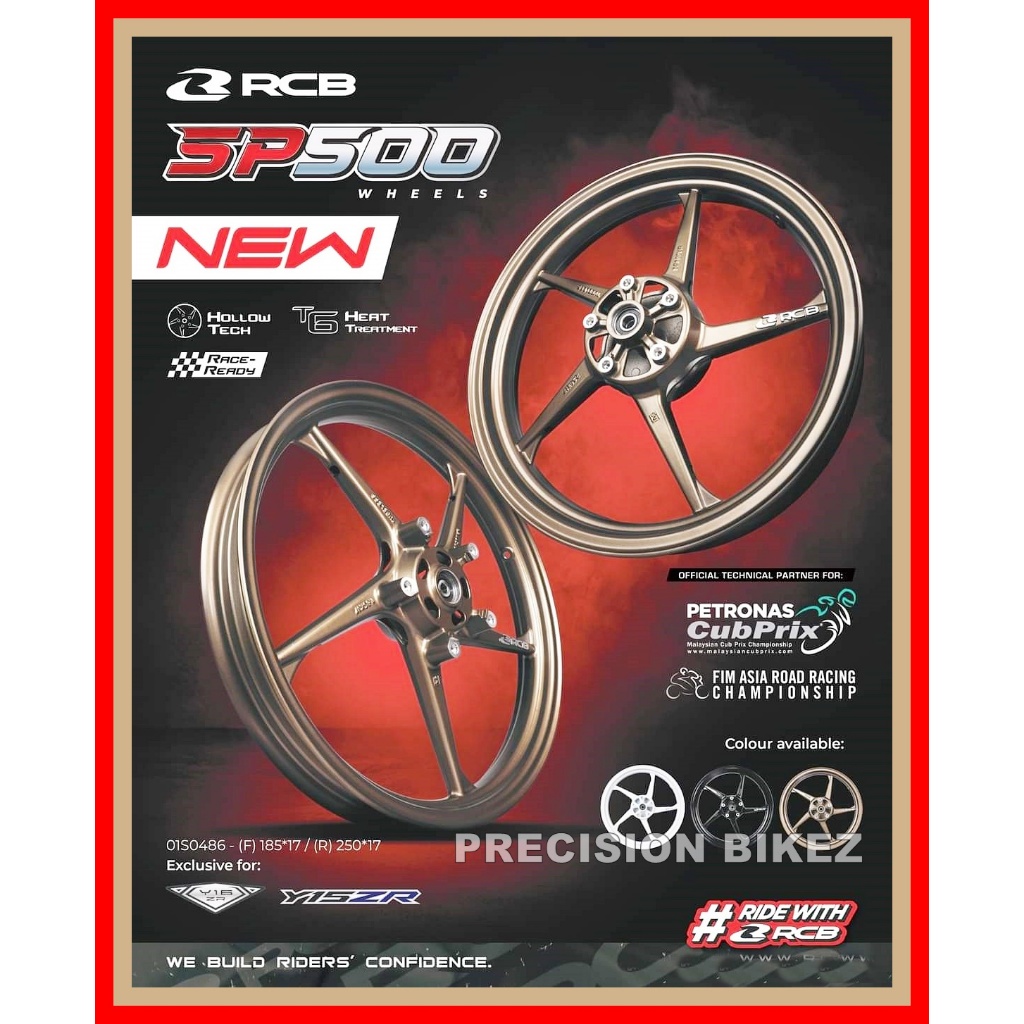 RCB SP500 Y15ZR / Y16ZR V1 V2 185/250-17 ABS / No ABS SPORT RIM 100% ...
