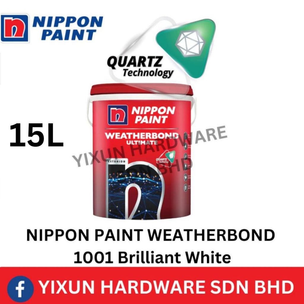 Nippon Paint Weatherbond Ultimate 1001 Brilliant White With Quartz ...