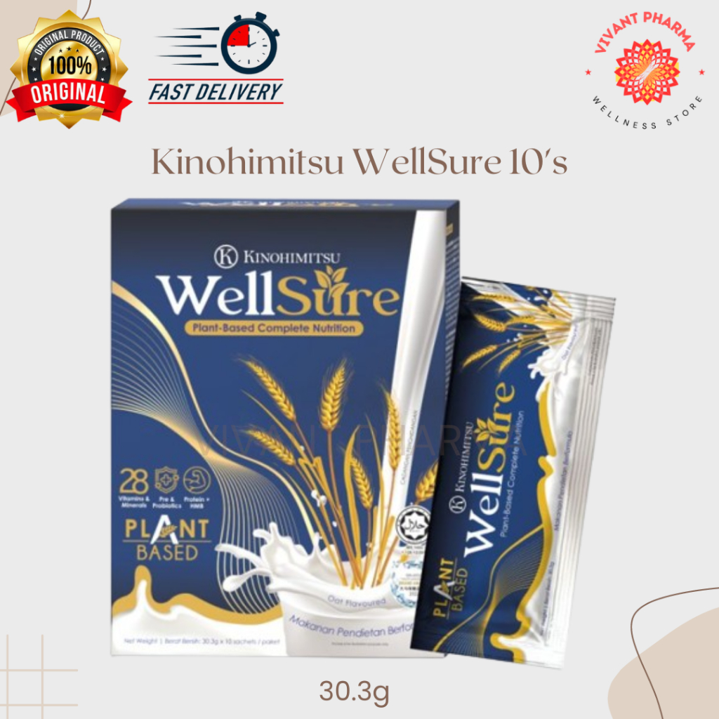 Kinohimitsu WellSure Plant-Based Complete Nutrition Drink 30.3g x 10 ...