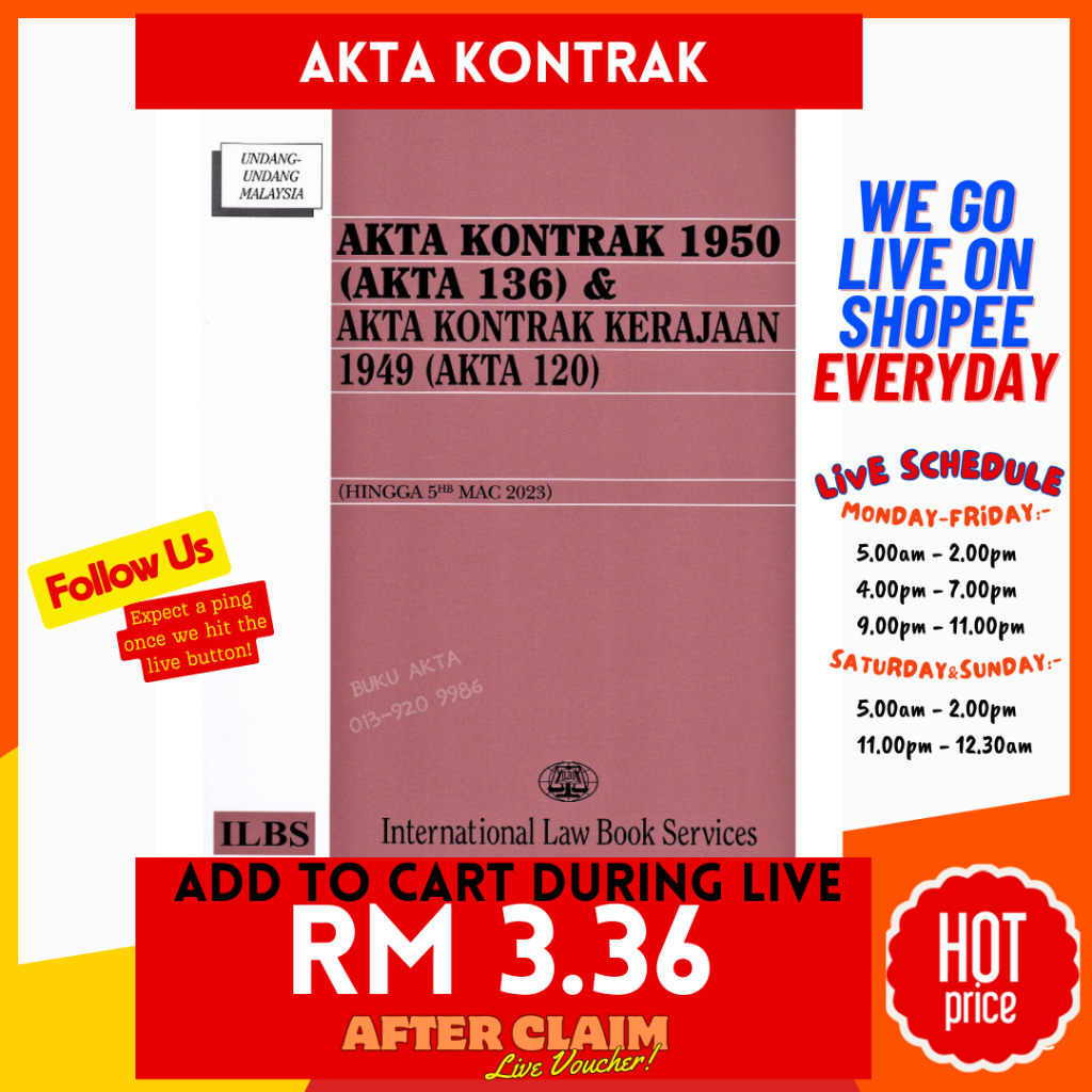 Akta Kontrak 1950 (Akta 136) & Akta Kontrak Kerajaan 1949 (Akta 120 ...