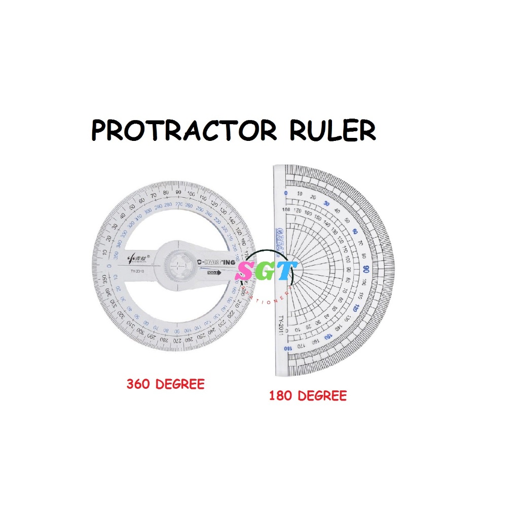 LITTLE FROG 180 / 360 Degree Protractor Ruler | Shopee Malaysia