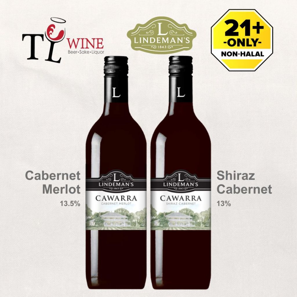 Lindemans Cawarra Shiraz Cabernet / Cabernet Merlot Red Wine 750ml ALC ...