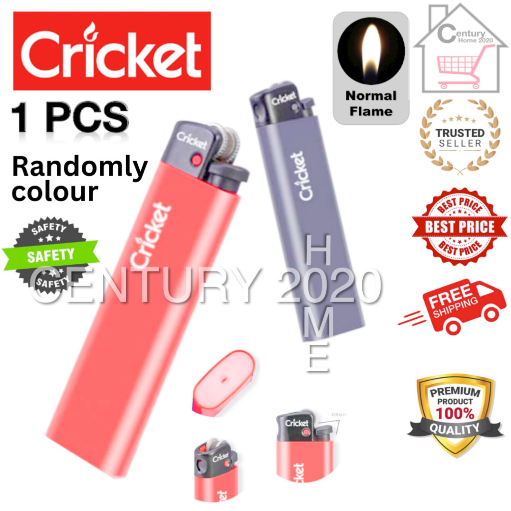 CRICKET Lighter Normal Flame Lighter Colourful Disposable Gas Lighter ...