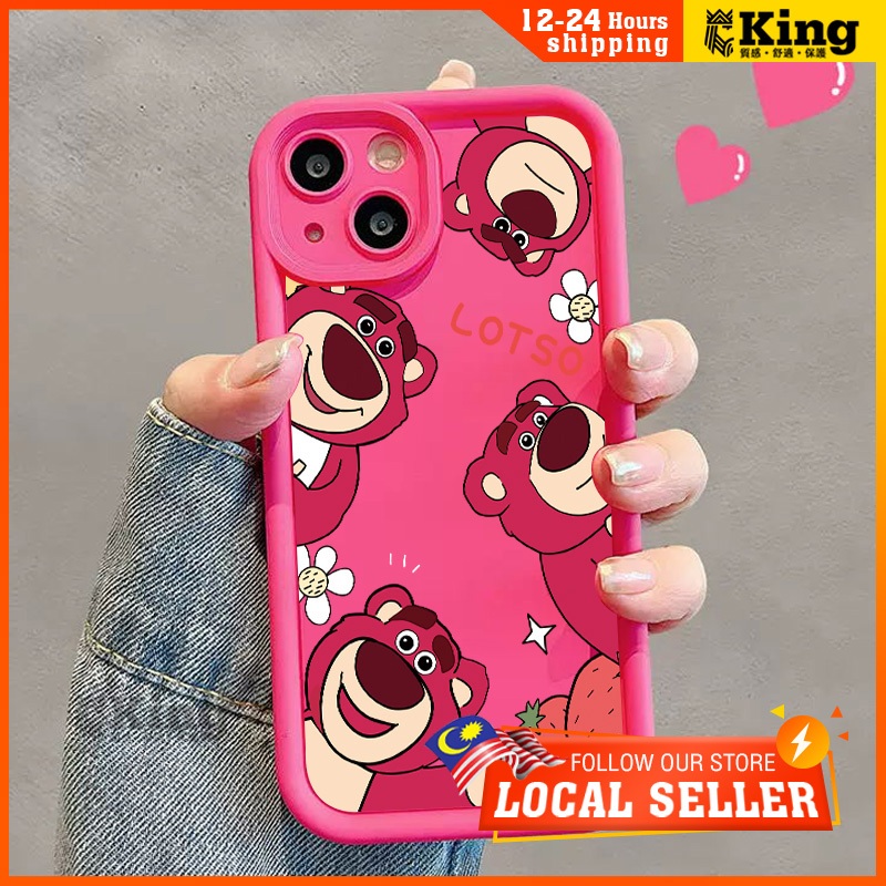 For iphone 15 Pro Max Phone Case Three strawberry bears 12 13 14 15 11 ...