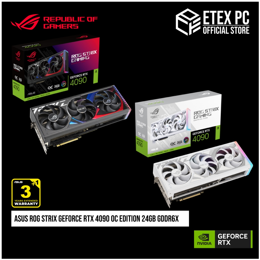 ASUS ROG Strix GeForce RTX 4090 OC Edition 24GB GDDR6X / RTX 4090 White ...