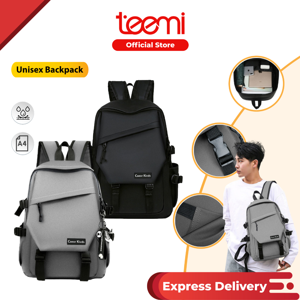 TEEMI 45cm Unisex Plain Outdoor Backpack Spacious Compartment Water ...