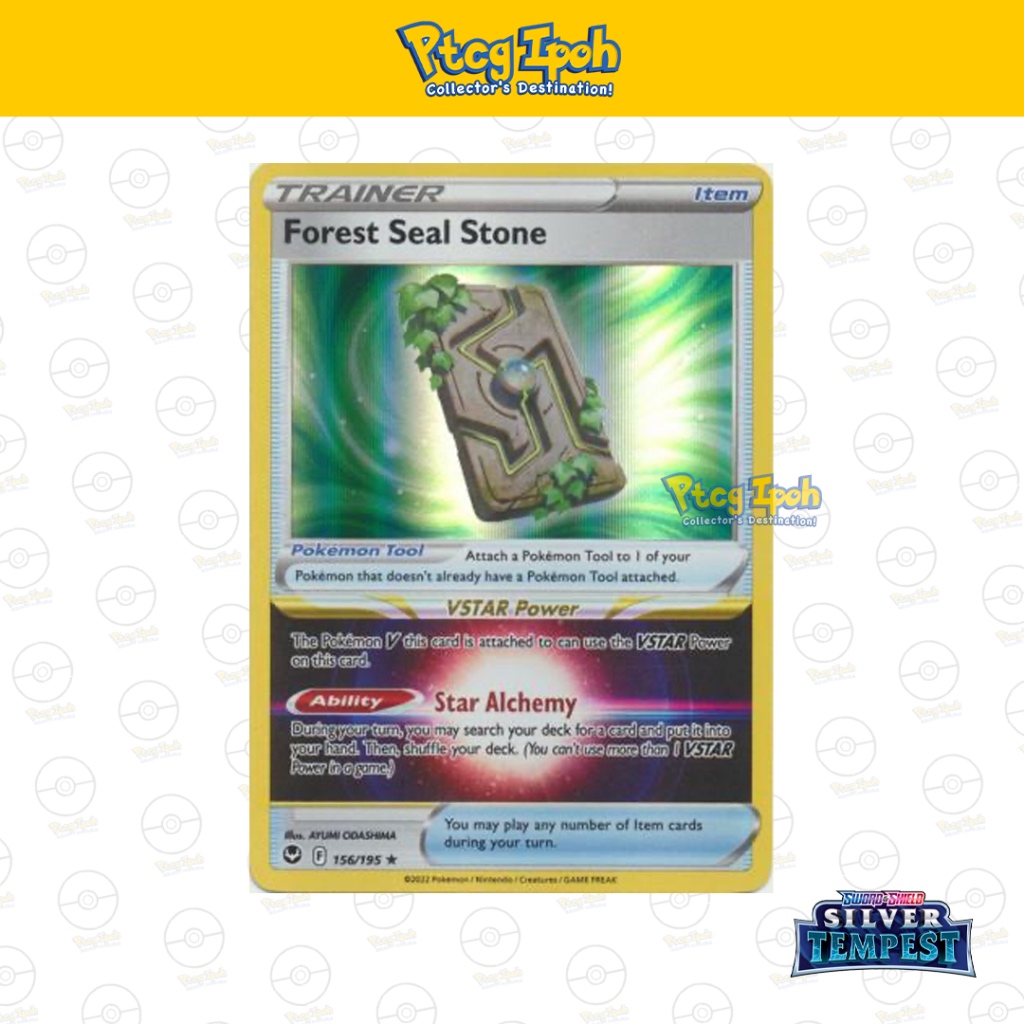 [Pokémon TCG] Silver Tempest: Forest Seal Stone - 156/195 - Holo Rare | Shopee Malaysia