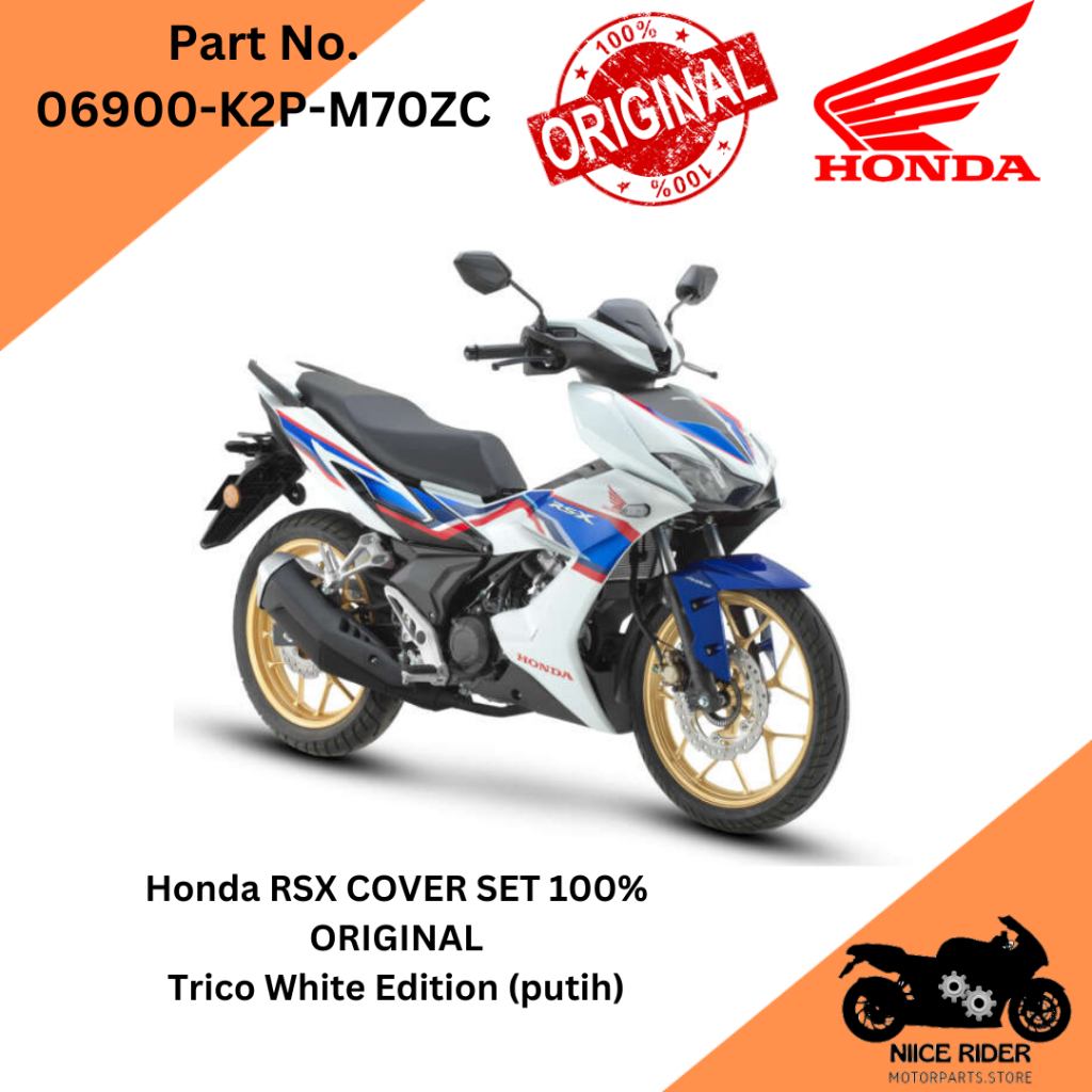 Honda RSX 2024 new trico model cover set 100% original 06900-K2P-M70ZC cover | Shopee Malaysia