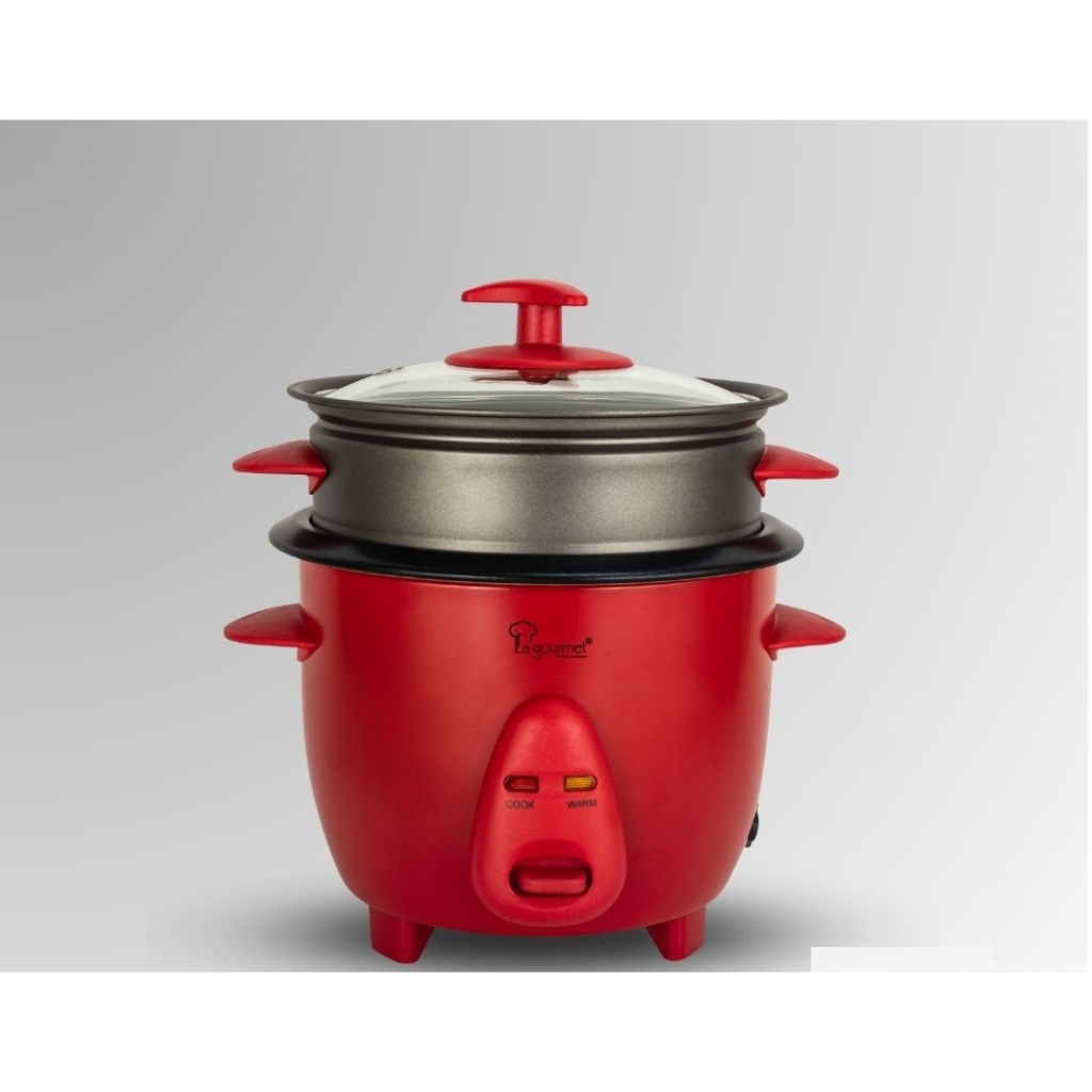 (NEW)La gourmet 0.6L Rice Cooker with non-stick steamer : Colour ...