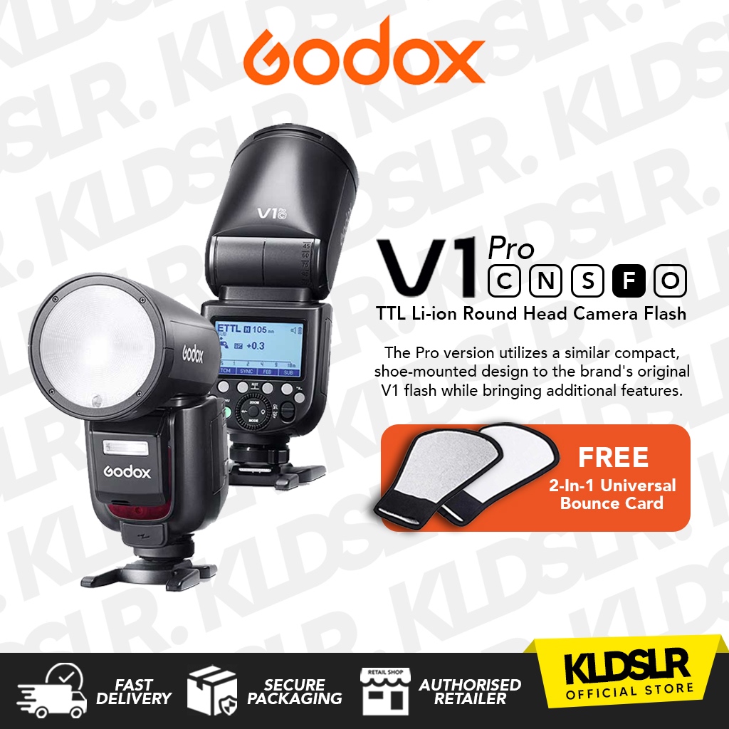 Godox V1Pro / V1 Pro TTL Li-ion Round Head Camera Flash for Canon, Nikon, Sony, Fujifilm ...