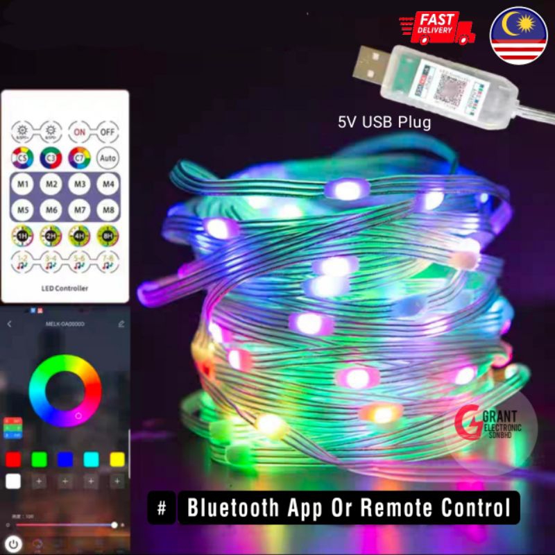 USB 5V Led Strip Weatherproof Rain RGB led strip 10m | Shopee Malaysia