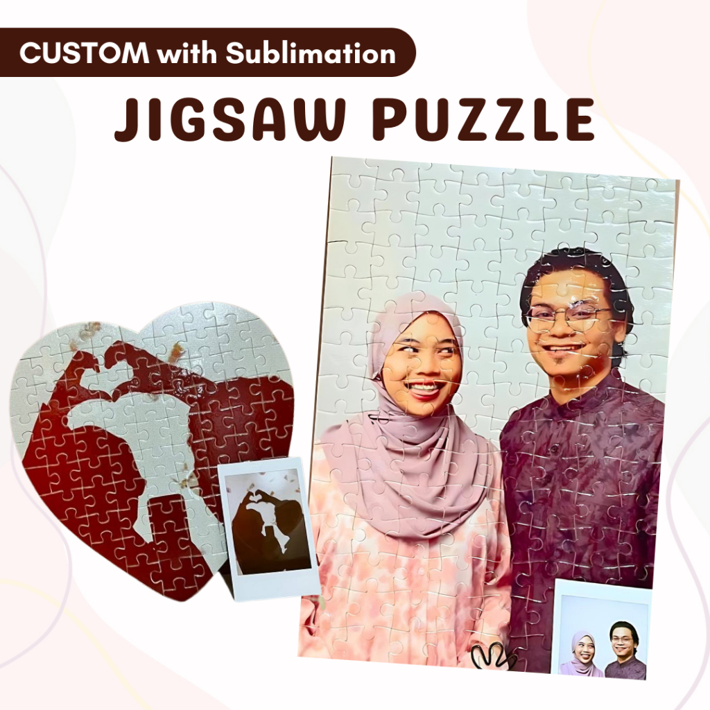 custom puzzle personalised puzzle gift box jigsaw puzzle a4 love hadiah ...