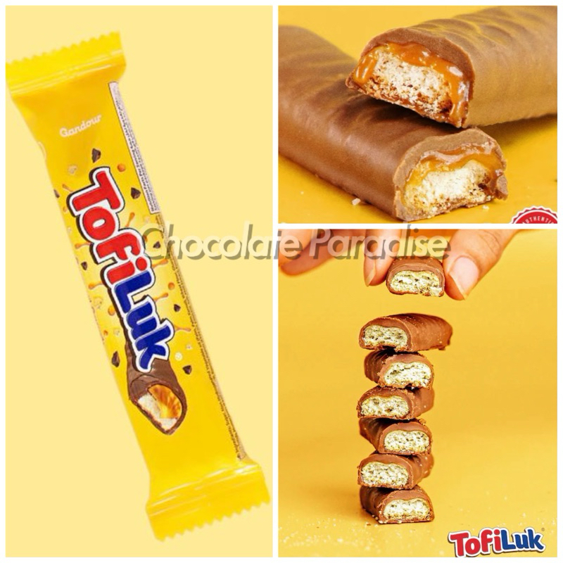 (20/48/100 PCS) TOFILUK Caramel Crunch 10g Chocolate Bar Borong (Produk ...