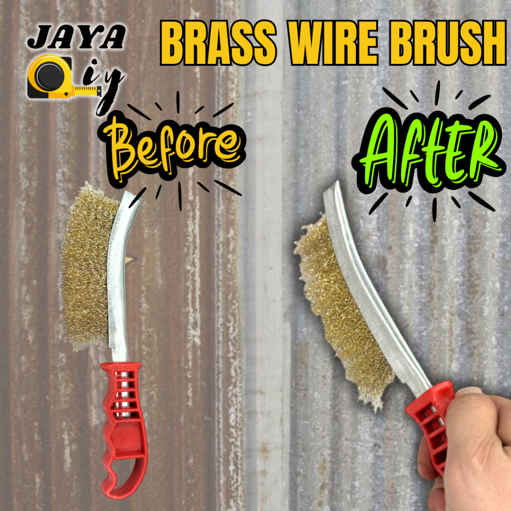 PREMIUM Brass Wire Brush With Plastic Handle l Berus Tembaga / Temaga ...