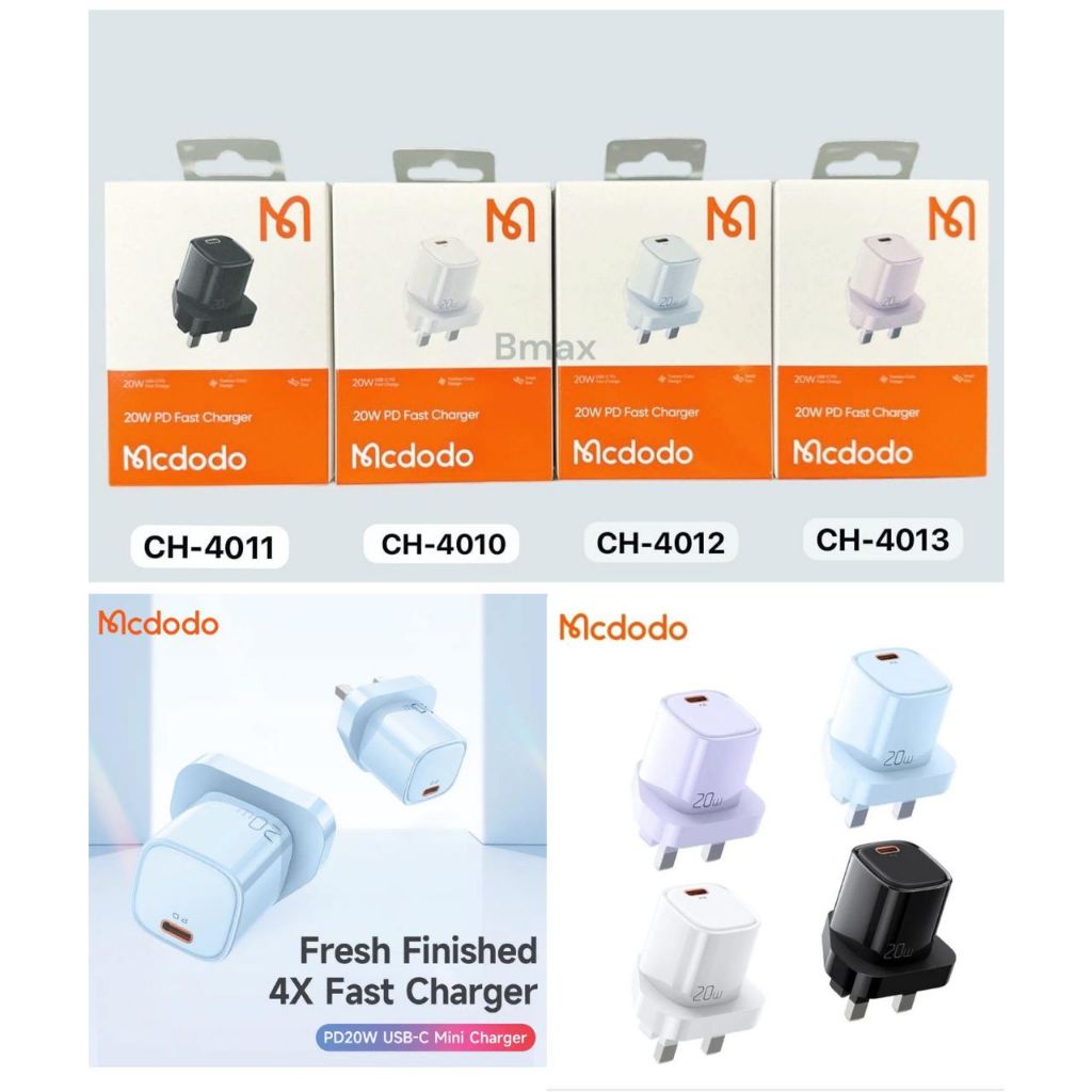 ☑️ MCDODO CH-4010 4011 4012 4013☑️20W NANO SERIES PD CHARGER 👉 20W FAST ...