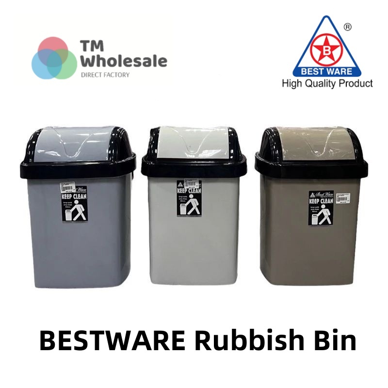 Bestware Multipurpose Rubbish Bin With Flip Cover Bakul Sampah Dengan ...