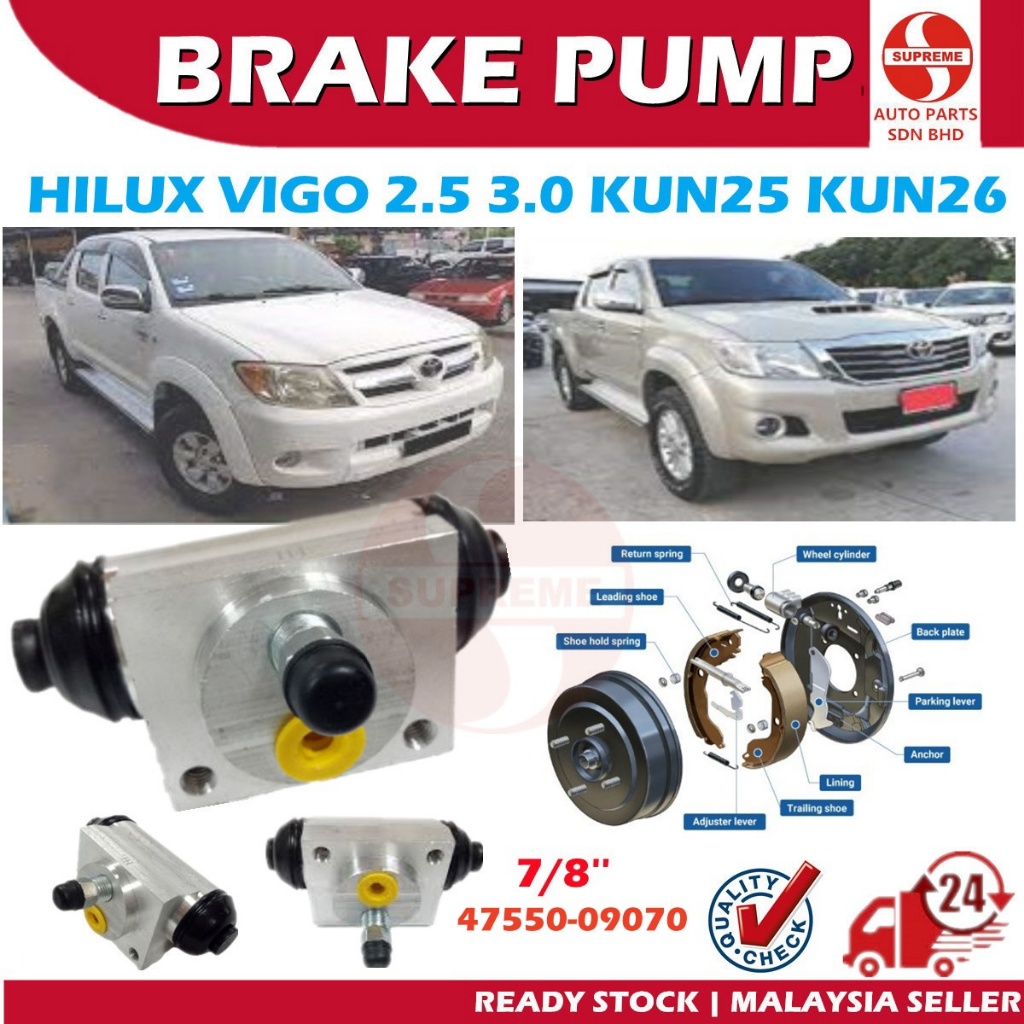 S2U Rear Wheel Brake Pump Toyota Hilux Vigo KUN25 26 Cylinder Hydraulic ...
