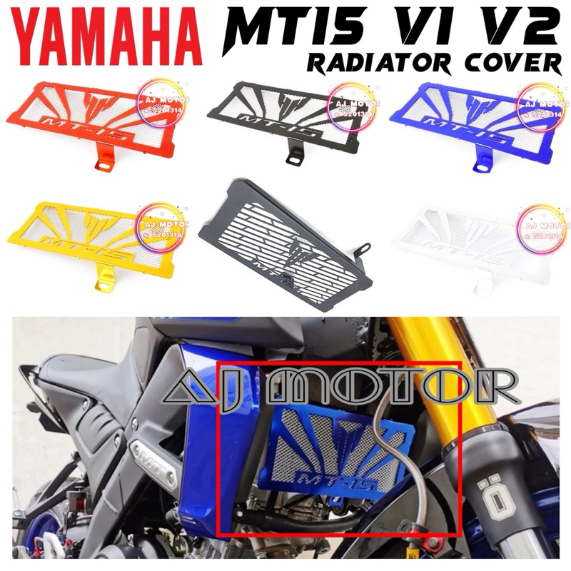YAMAHA MT15 V1 V2 RADIATOR COVER COOLANT NET ALLOY TANK TANGKI AIR ...