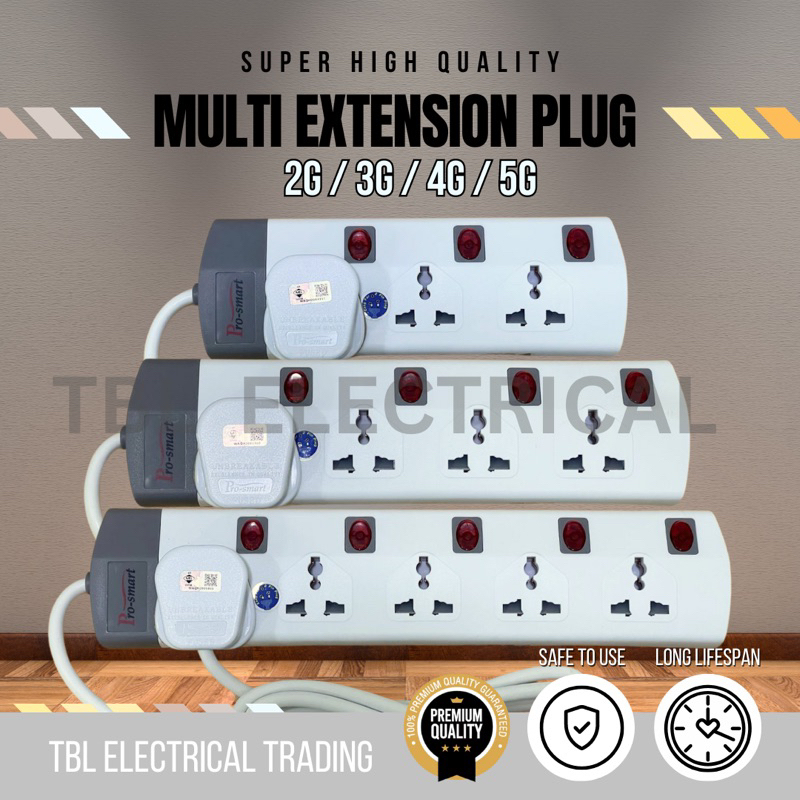 🔥SIRIM🔥Multi Extension Plug 2/5 METER 3G,4G,5G Trailing Socket 1.25MM X ...