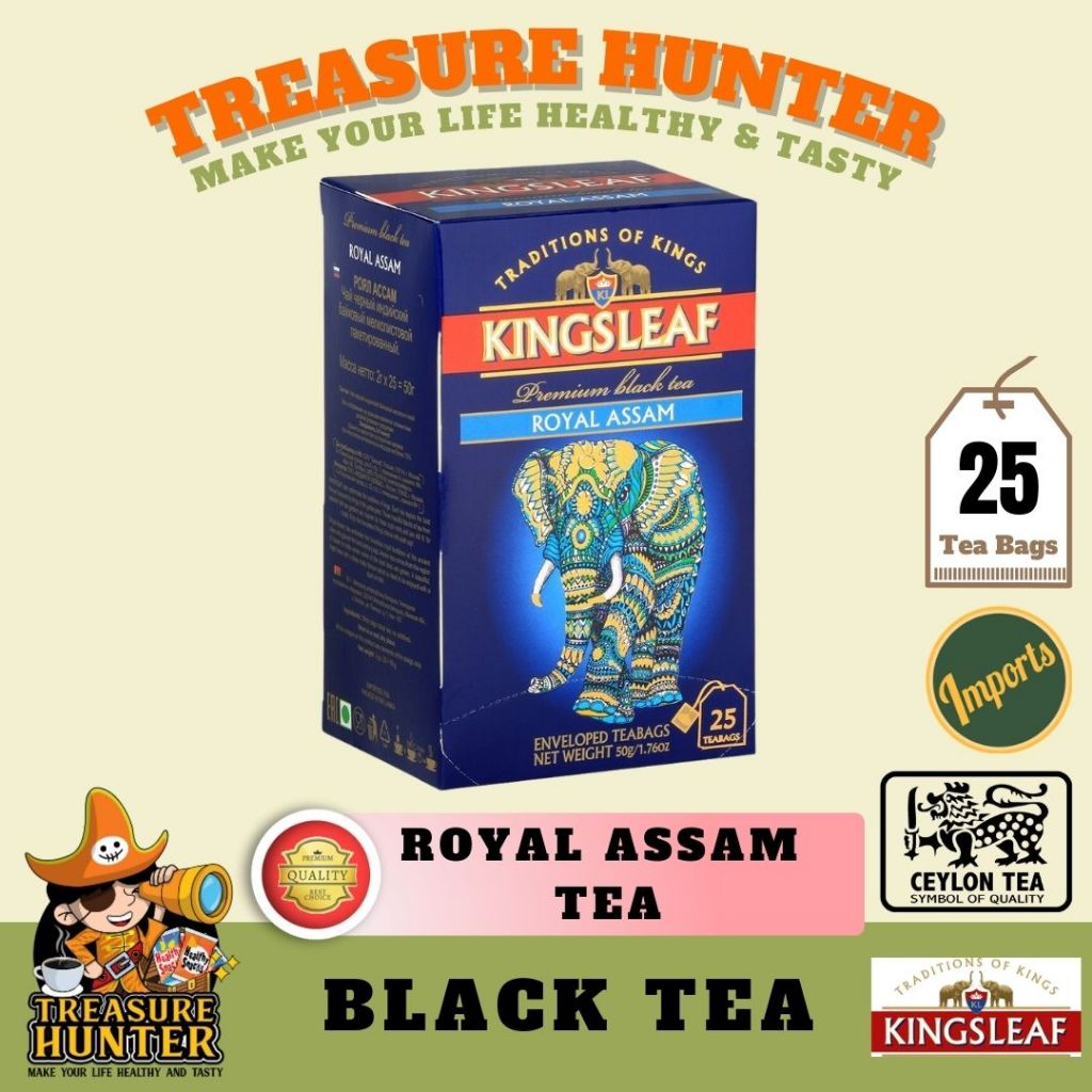 Kingsleaf Premium Royal Assam Tea Ceylon Black Tea 25E Individual Foil ...