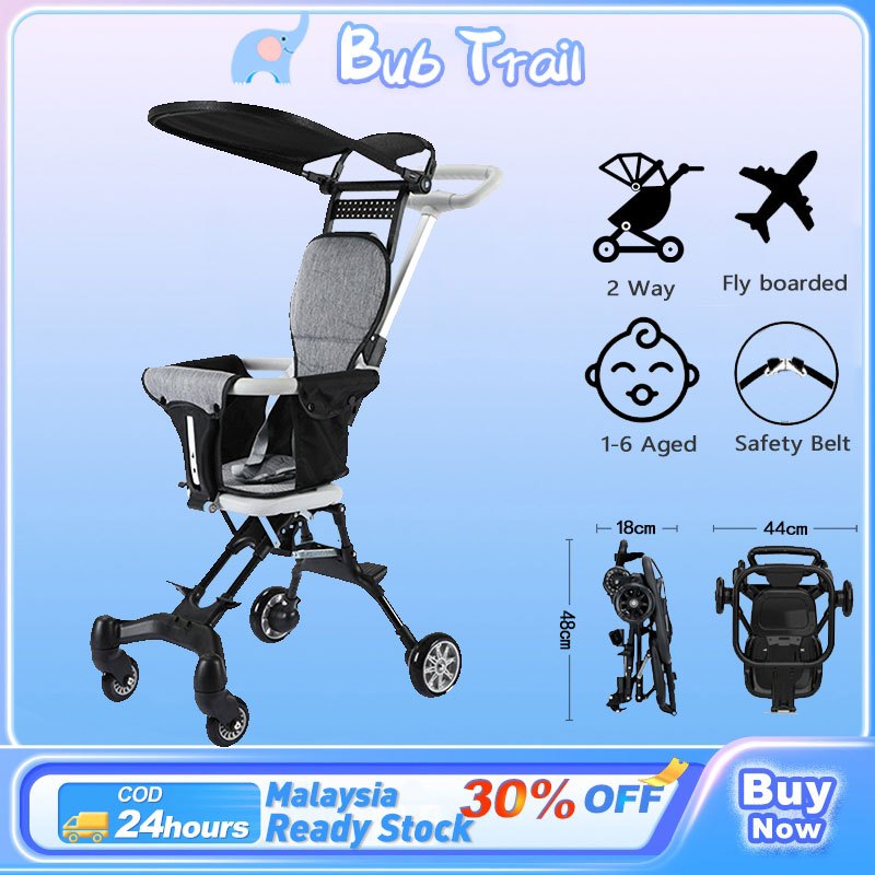 🔥Free Ship🔥 Stroller Baby Big 4 Wheels Lightweight Foldable Stable Soft ...